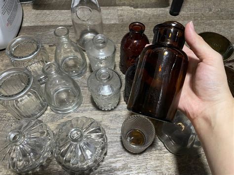 Glass Bottlesvases Vintage Furniture And Home Living Home Decor Vases