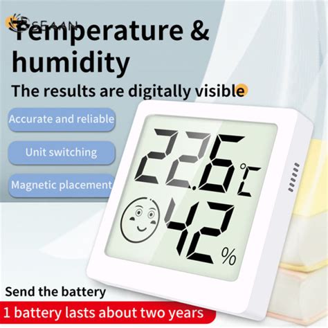 ดจตอลอเลกทรอนกส LCD ตววดอณหภมความชนอณหภมภายนอกและภายในอาคารสมารทโฮมวดเซนเซอร