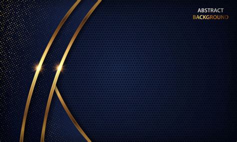 Modern Abstract Background Elegant Blue And Gold Background With The