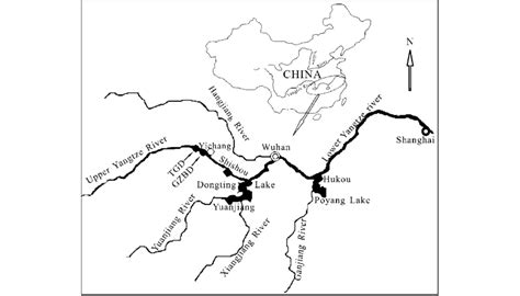 Map Of Middle Lower Reaches Of The Yangtze River And Sampling Sites