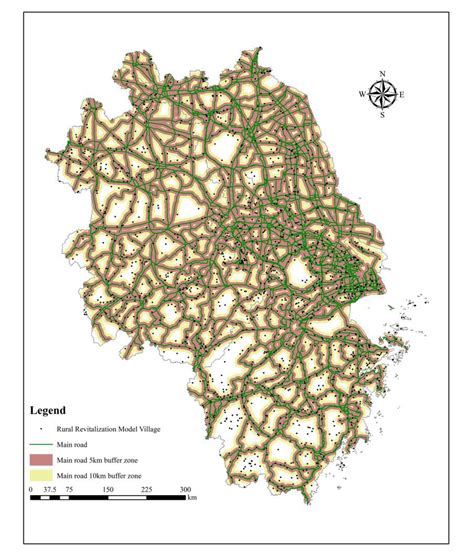 Major Roads Buffer Zone And Rural Revitalization Model Villages In The YRD Download