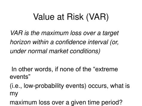 PPT Value At Risk VAR PowerPoint Presentation Free Download ID 1228438