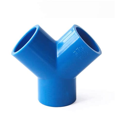 Pvc Blue Coupling Fittings 3 Way 4 Way Y Tee Ball Valve Plain