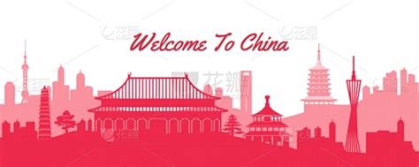 二进制码现代著名景点背景天空建筑绘画插图小册子旅行者禁止的素材 花瓣网