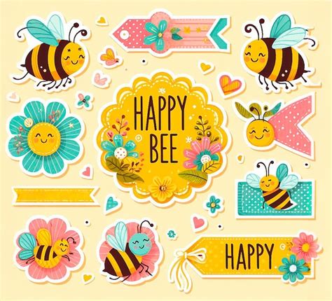 10 000 Bee Sticker Pictures