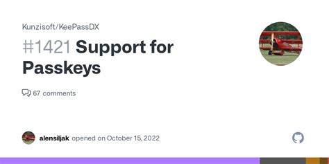Support For Passkeys · Issue 1421 · Kunzisoftkeepassdx · Github
