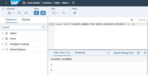 Solved Seriesgenerateinteger Not Working In Sap Datapsh Sap Community