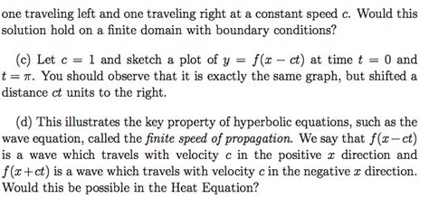 Solved D Alembert Solution To Wave Equation We Consider Chegg