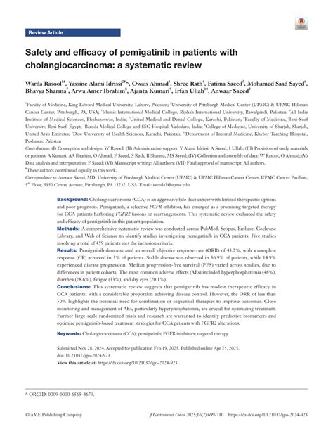 Pdf Safety And Efficacy Of Pemigatinib In Patients With