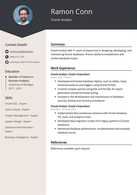 Oracle Analyst Resume Job Description Sample And Guide