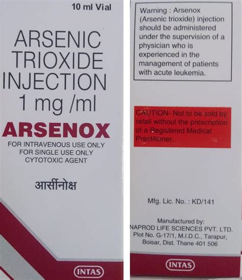 Buy Arsenox Arsenic Trioxide India Arsenic Trioxide Pricecost