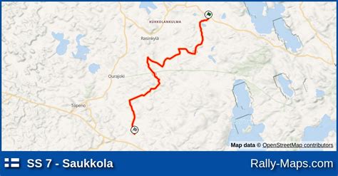 Ss 7 Saukkola Stage Map Riihimäki Ralli 1981 🌍 Rally