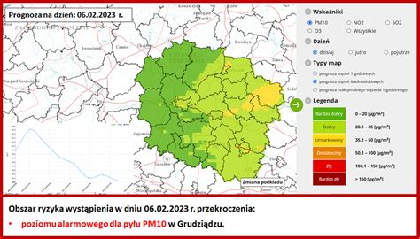 Ryzyko przekroczenia poziomu alarmowego dla pyłu PM10 LIFE MAPPINGAIR PL