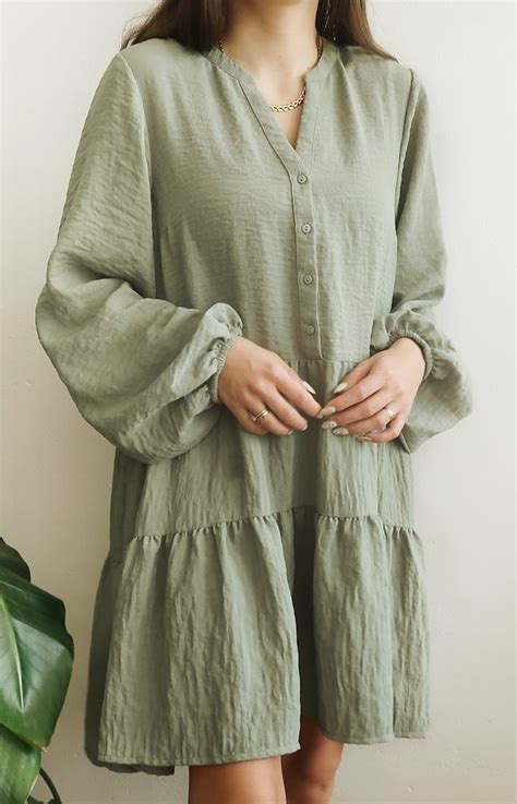 szałwiowa sukienka S Inspired second hand online