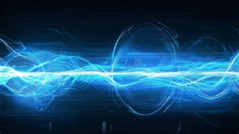 Futuristic Blue Waveforms Technology And Innovation Concept Design Generative Ai Stock Footage