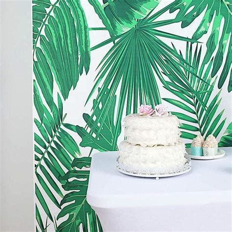 8 Ft Vinyl Photography Background Tropical Leaves Printed Backdrop