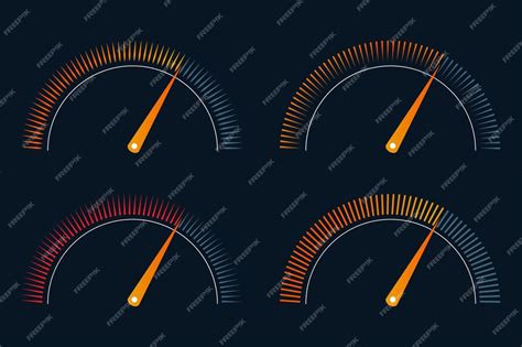Premium Vector Meter Or Gauge Indicator Car Speed Test Speedometer Icon Progress Performance