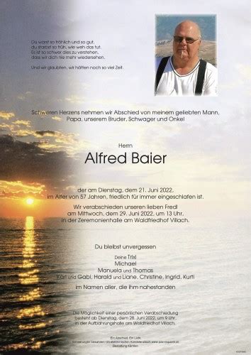Parte für Alfred Baier pax requiem