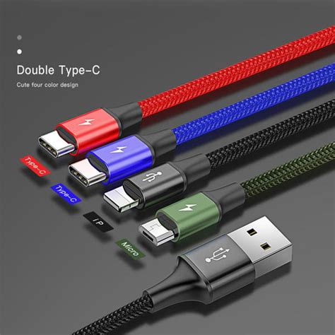 Baseus 4in1 Gyorstöltő Kábel 12m 2db Type C 1db