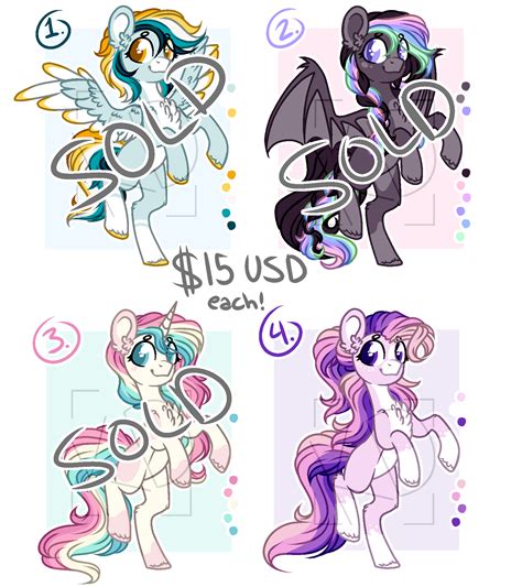 Mlp Adoptables 1 4 Open By Kit Kat Arts On Deviantart