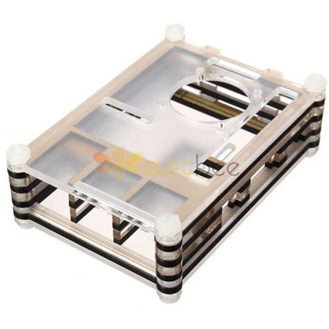 Elecbee Colorful Acrylic Shell With A Fan Mouth For Raspberry Pi 2 Model B Blue