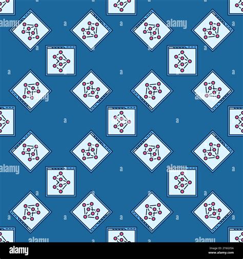 Web Browser With Neural Network Vector Concept Colored Seamless Pattern