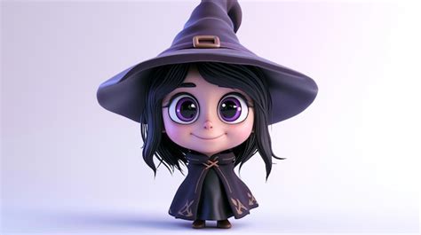 Premium Photo Little Cute Witch 3d Rendering