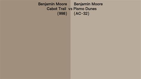 Benjamin Moore Cabot Trail Vs Pismo Dunes Side By Side Comparison