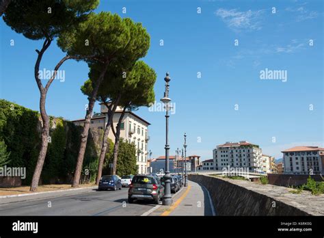 Road Lungarno Leonardo Fibonacci Between Giardino Scotto And The Arno