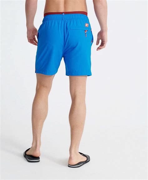 Superdry State Volley Zwembroek Maat M Mannen Blauw Oranje Zwart Bol