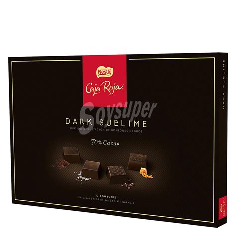 Caja Roja Nestlé Bombones Dark Sublime 70 cacao 228 g