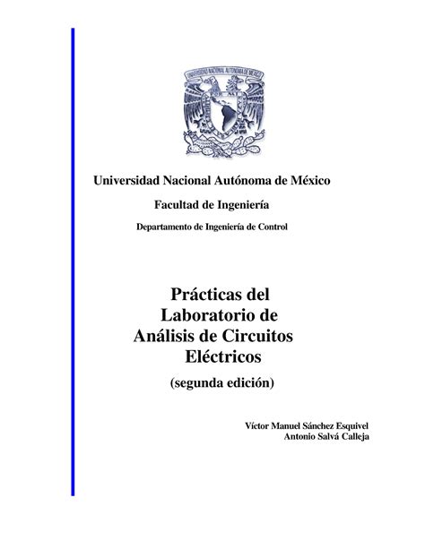 Prologo Practica De La Materia De Laboratorio De Circuitos Electricos