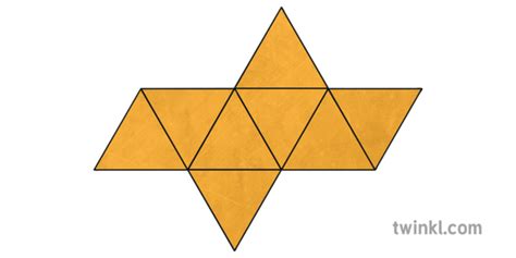 Octahedron Net Illustration Twinkl