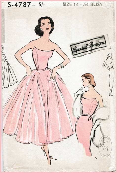 1950s Cocktail Dress Pattern Dresses Images 2024