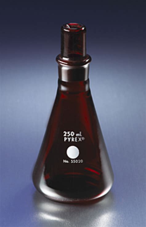 Pyrex® 250 Ml Low Actinic Narrow Mouth Erlenmeyer Flask With Pyrex