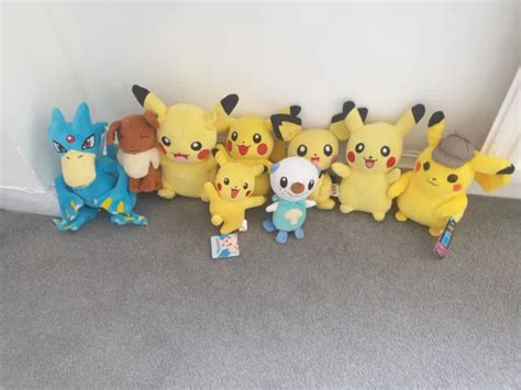 Pokemon Plush Bundle Pikachu Goldduck Oshawott Eeveetomy Ty