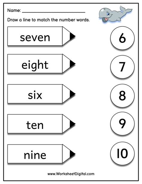 Naming Numbers Worksheets For Grade Kidpid Worksheets Library
