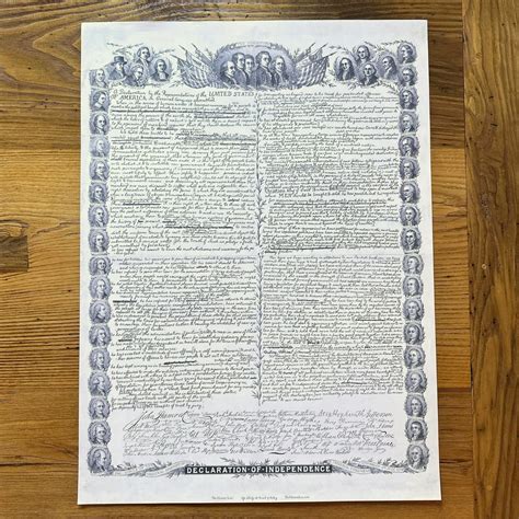 Large Print With The Marked Up Draft Of The Declaration Of Independenc
