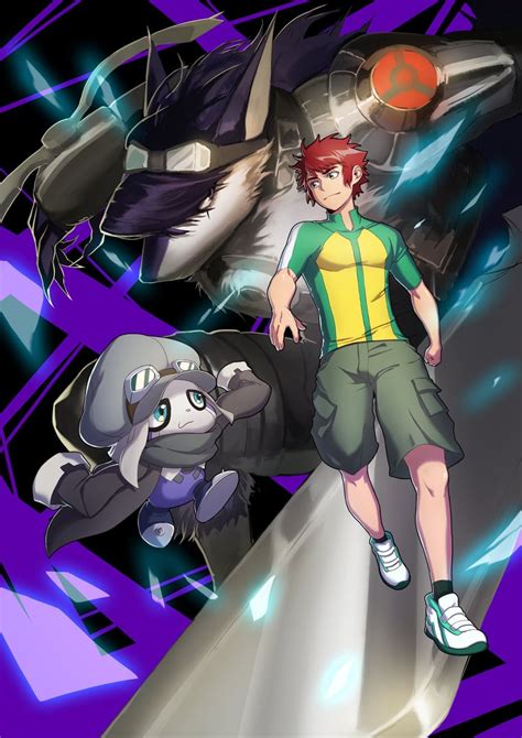 Offmon Ozora Yujin And Shutmon Digimon And More Danbooru