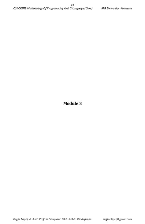 Module 3 Input And Output In C Formatted Functions Unformatted