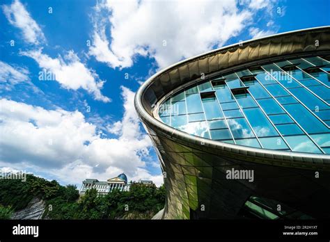 Famous Glass Tubes Of Rike Park In Old Tbilisi As A Touristic Landmark