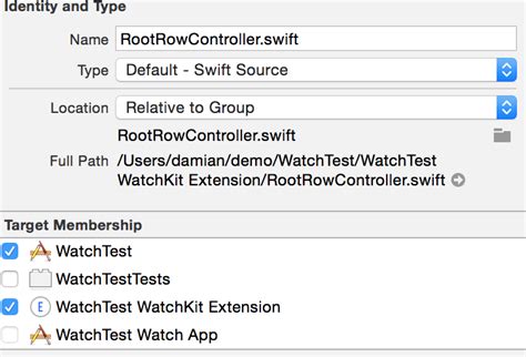 Watchkit Error Unable To Instantiate Row Controller Class Damian