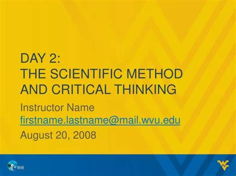 Ppt Day 2 The Scientific Method And Critical Thinking Powerpoint Presentation Id 2499643