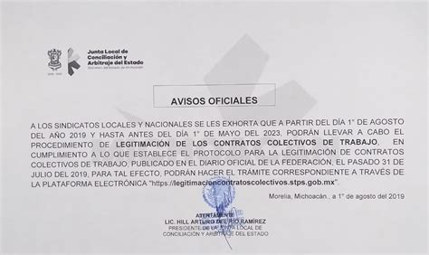 Jlca Legitimación De Los Contratos Colectivos Del Trabajo