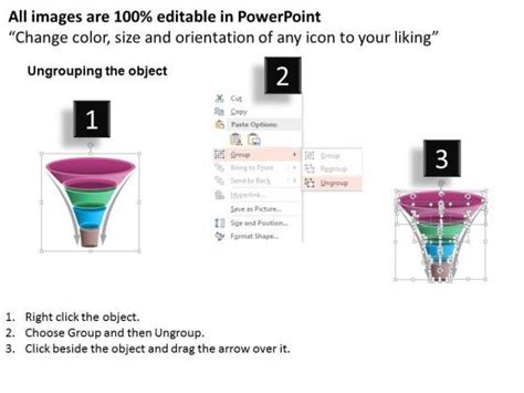 Business Diagram Four Staged Funnel Diagram For Business Presentation