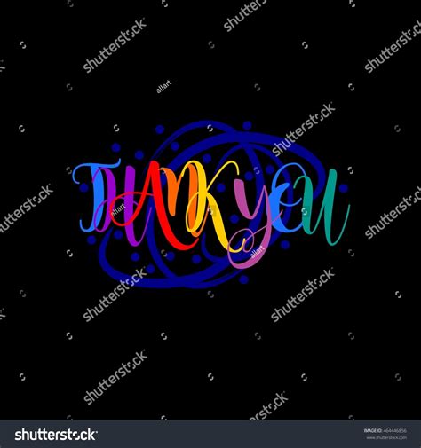 Thank You Handwritten Inscription Hand Drawn Stock Vector Royalty Free