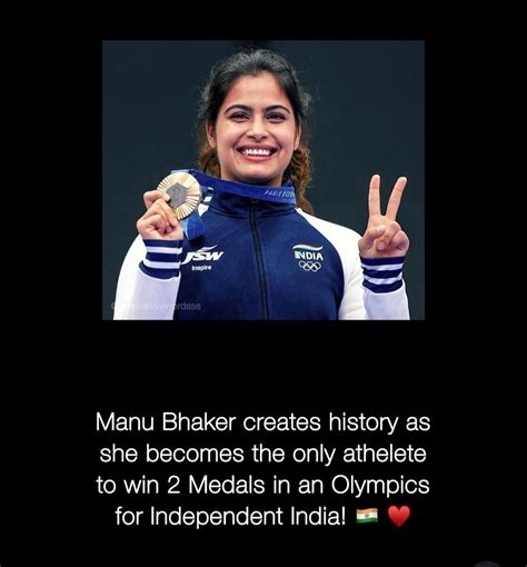 Simran Keshwani On Linkedin Manu Bhaker Creates History As She Becomes The Only Athlete To Win 2…