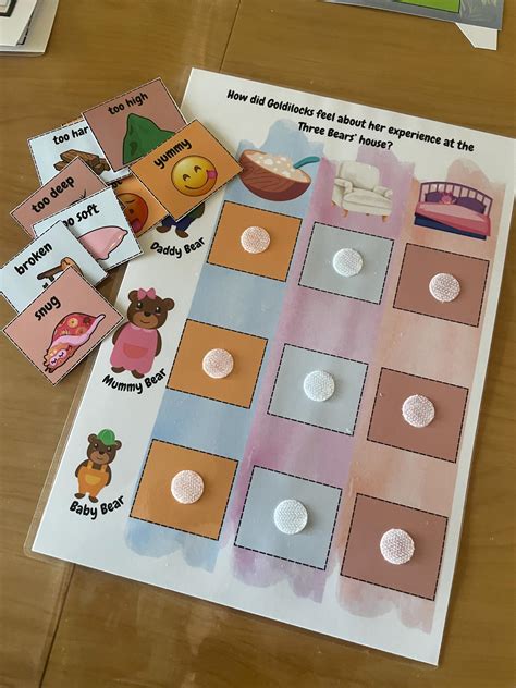 Goldilocks Story Retell Activity Preschool Learning Printables Pdf