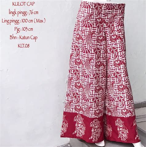 Celana Batik Kulot Modern Aneka Motif Batik Bagoes Solo