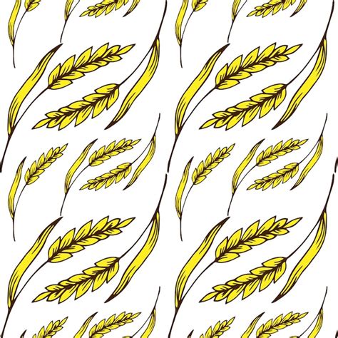 Premium Vector Oat Pattern Vector Oat Symbol Rice Pattern Wallpaper